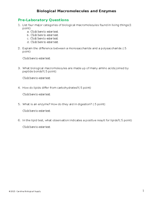 M9 Lab Report - assignment worksheet - ©2014, Carolina Biological ...