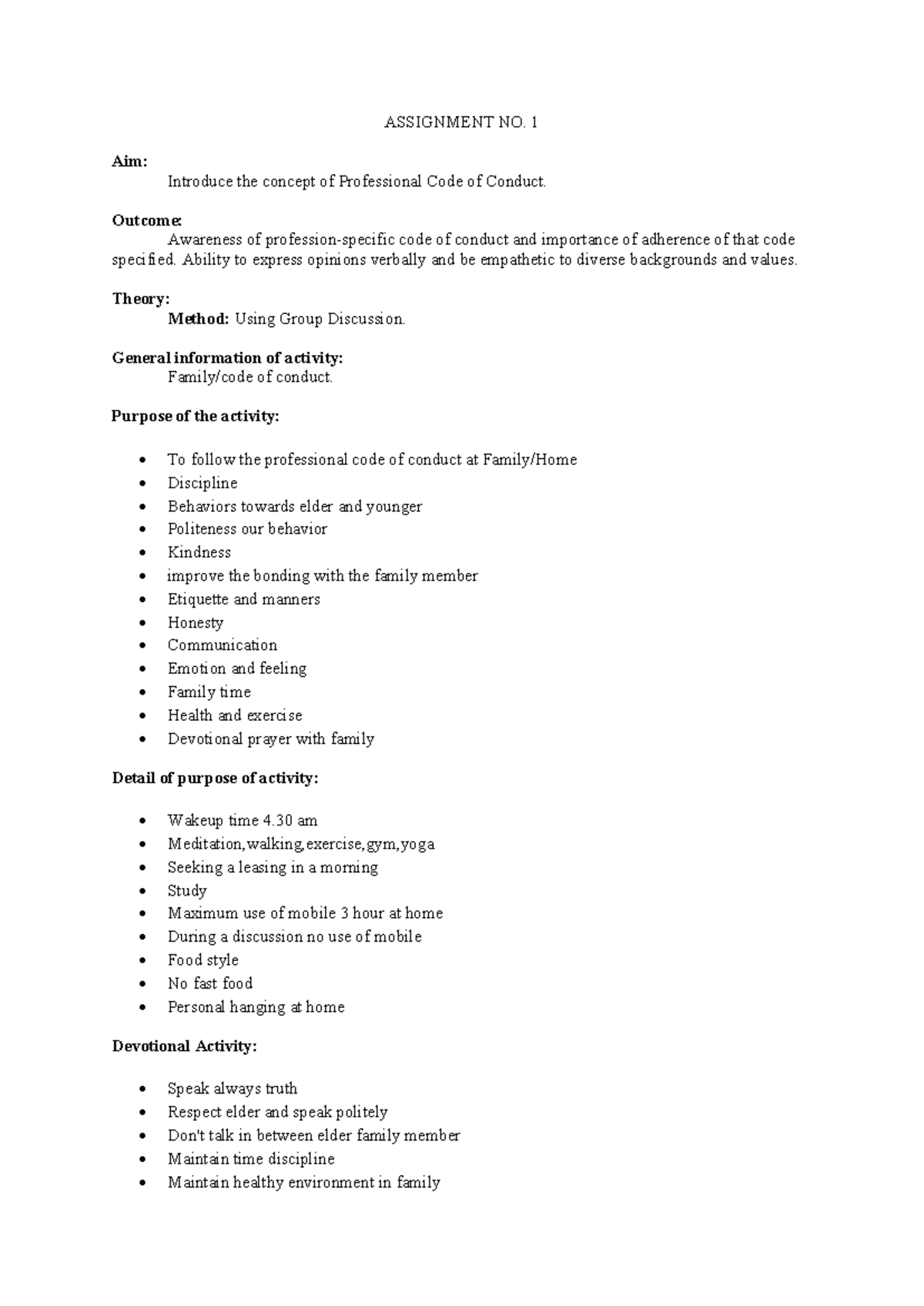 Coc1 - coc practical1 - ASSIGNMENT NO. 1 Aim: Introduce the concept of ...