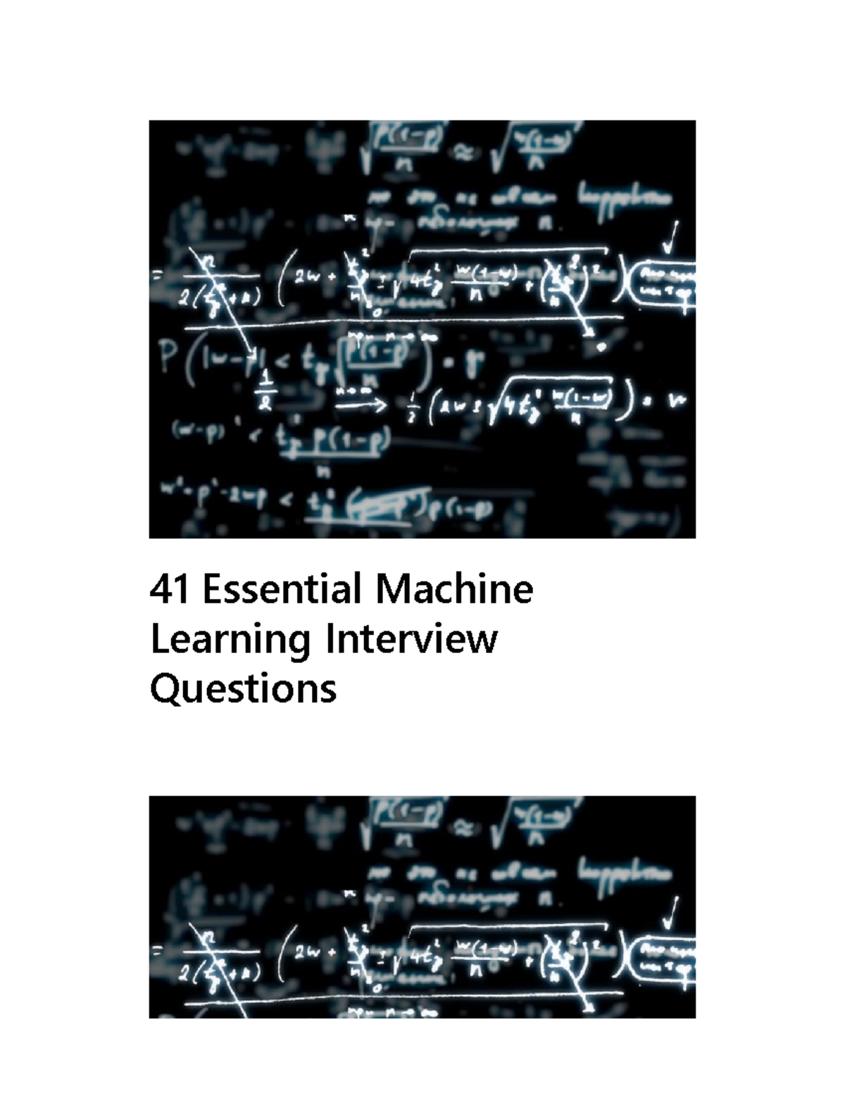 41 Essential Machine Learning Interview Qn As-1 - 41 Essential Machine ...