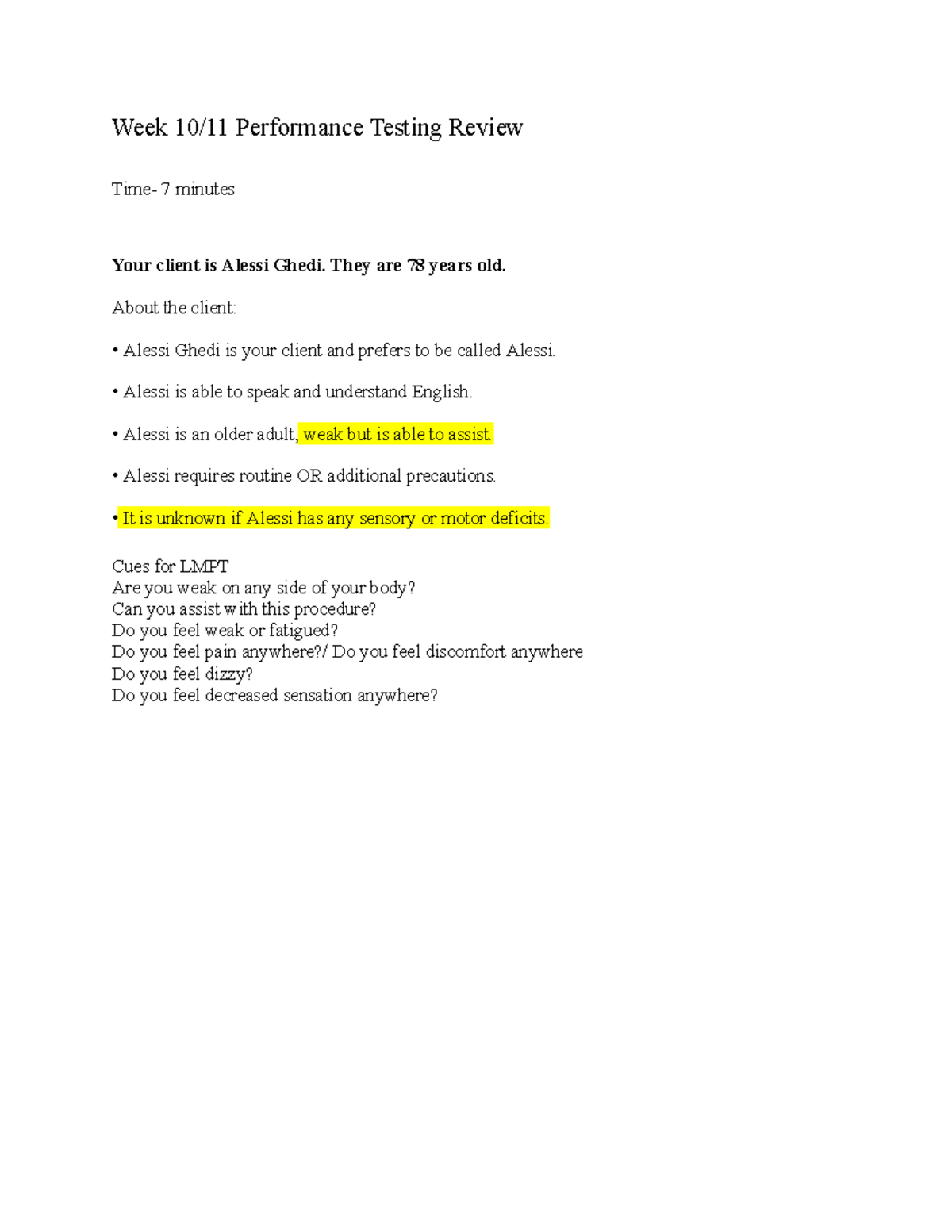 Week 10 skills test review- NSE111 - Week 10/11 Performance Testing ...