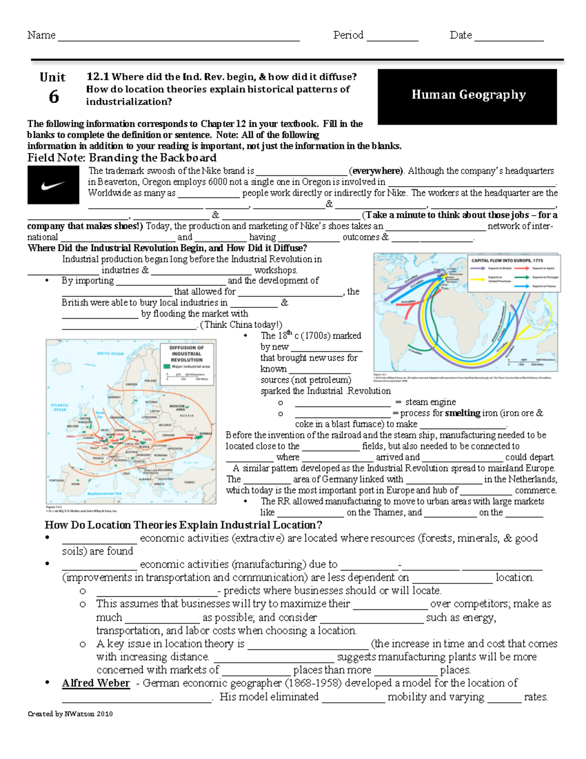 Chapter 12 Outline Part 1 - Created by NWatson Name
