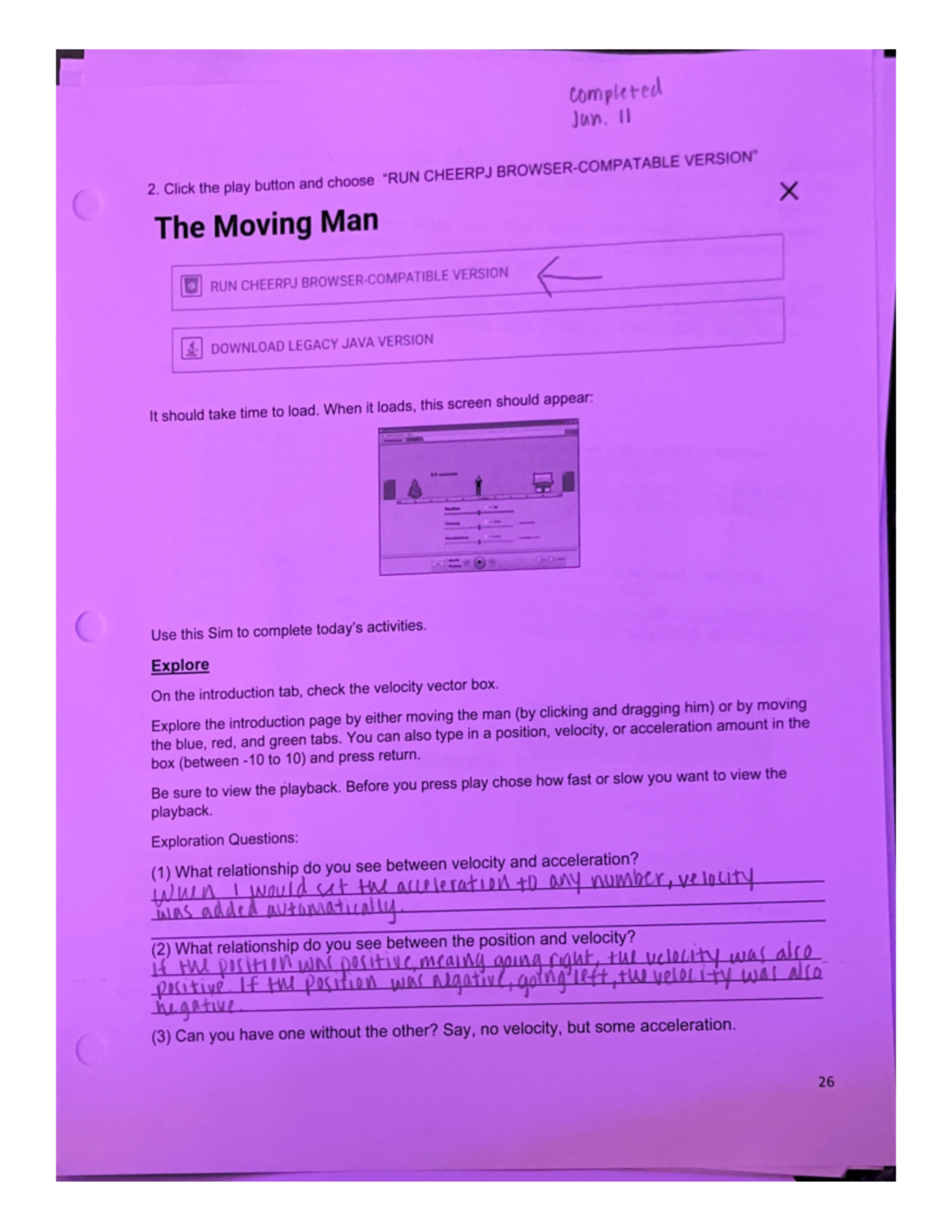 P1-1 - simulation lab - PHYS 211 - Studocu