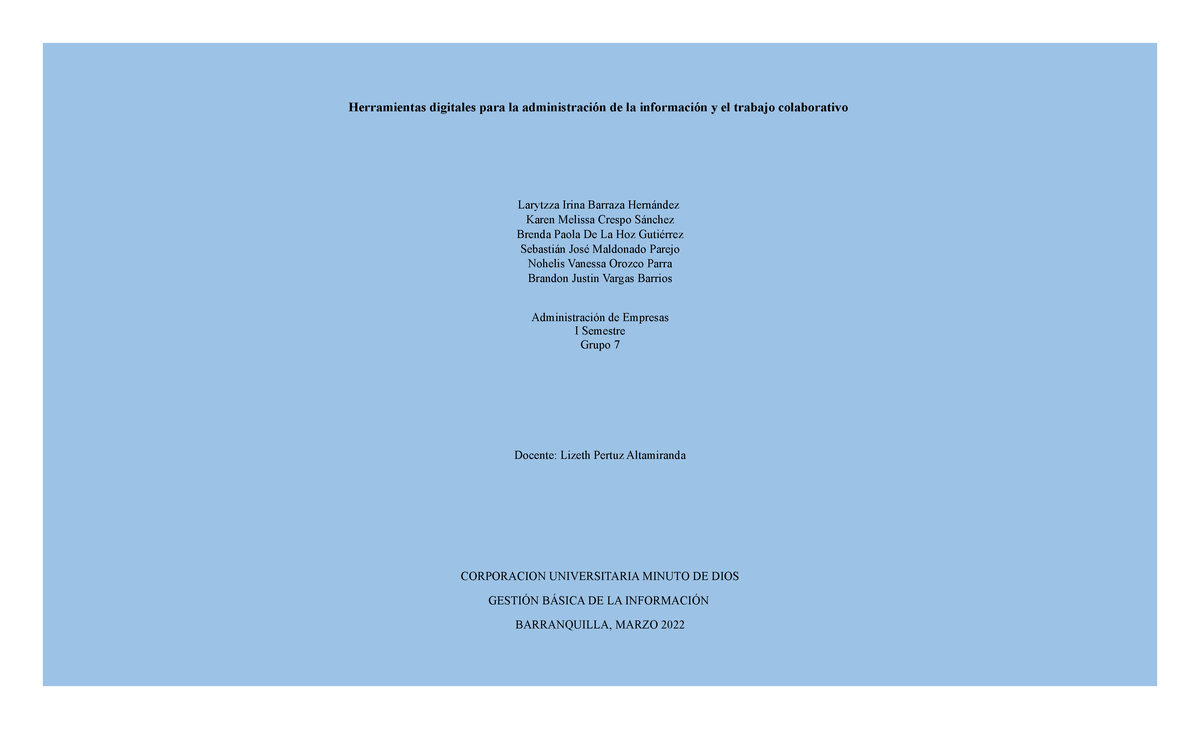 Mapa Conceptual GBI - Herramientas digitales para la administración de la información y el ...