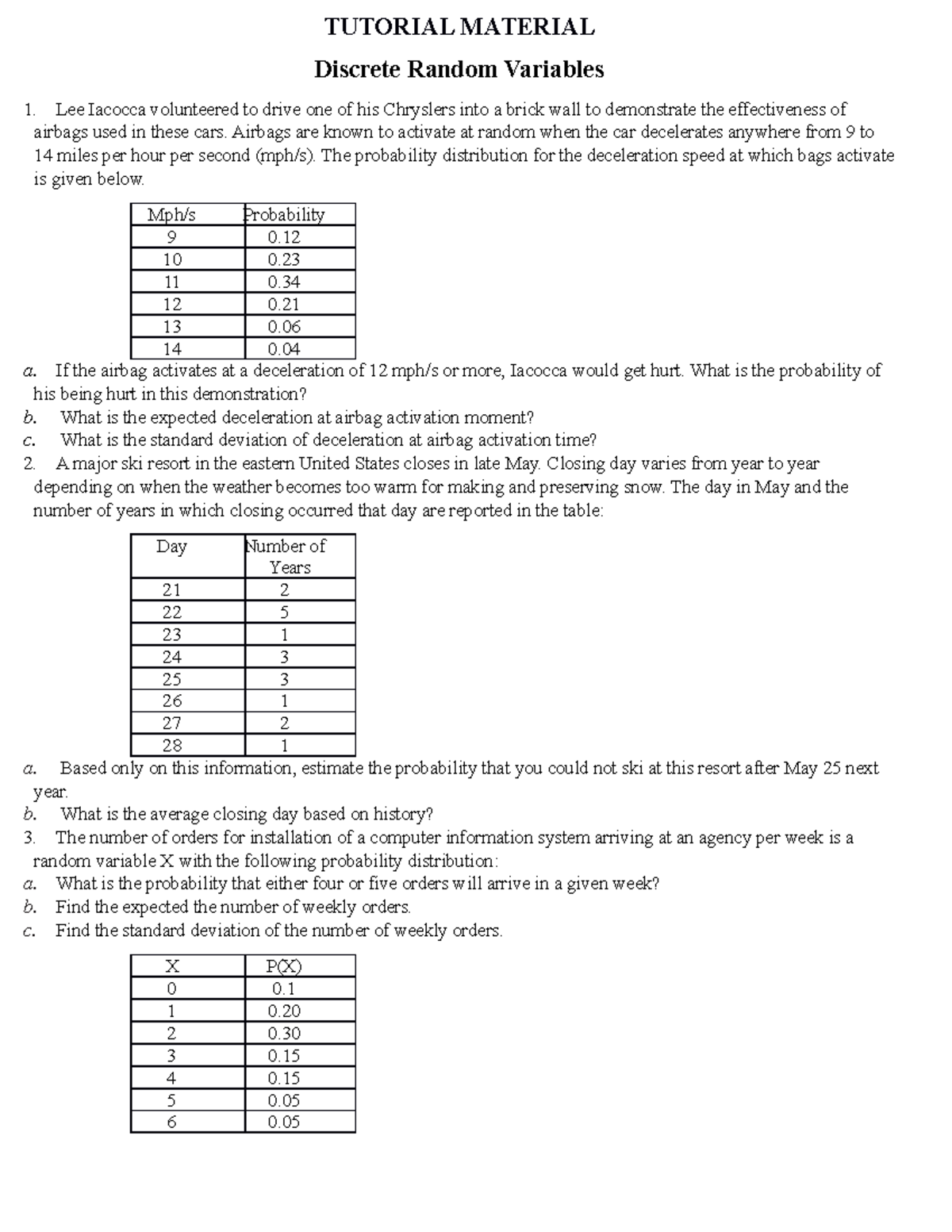 Chap-6-exercises coi điiiiiiii - TUTORIAL MATERIAL Discrete Random ...