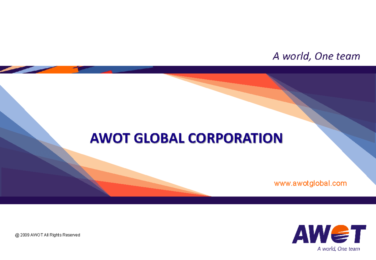 AWOT Company Profile 2023 - AWOT GLOBAL CORPORATION http://www ...