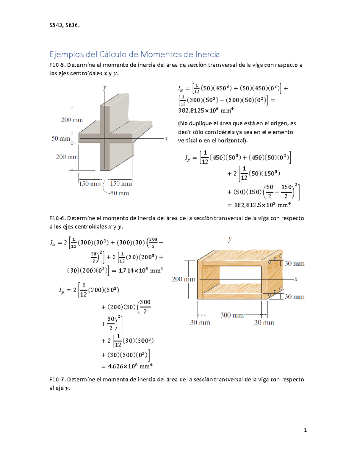 Scribd - Basic - S543, S636. 1 Ejemplos del Cálculo de Momentos de ...