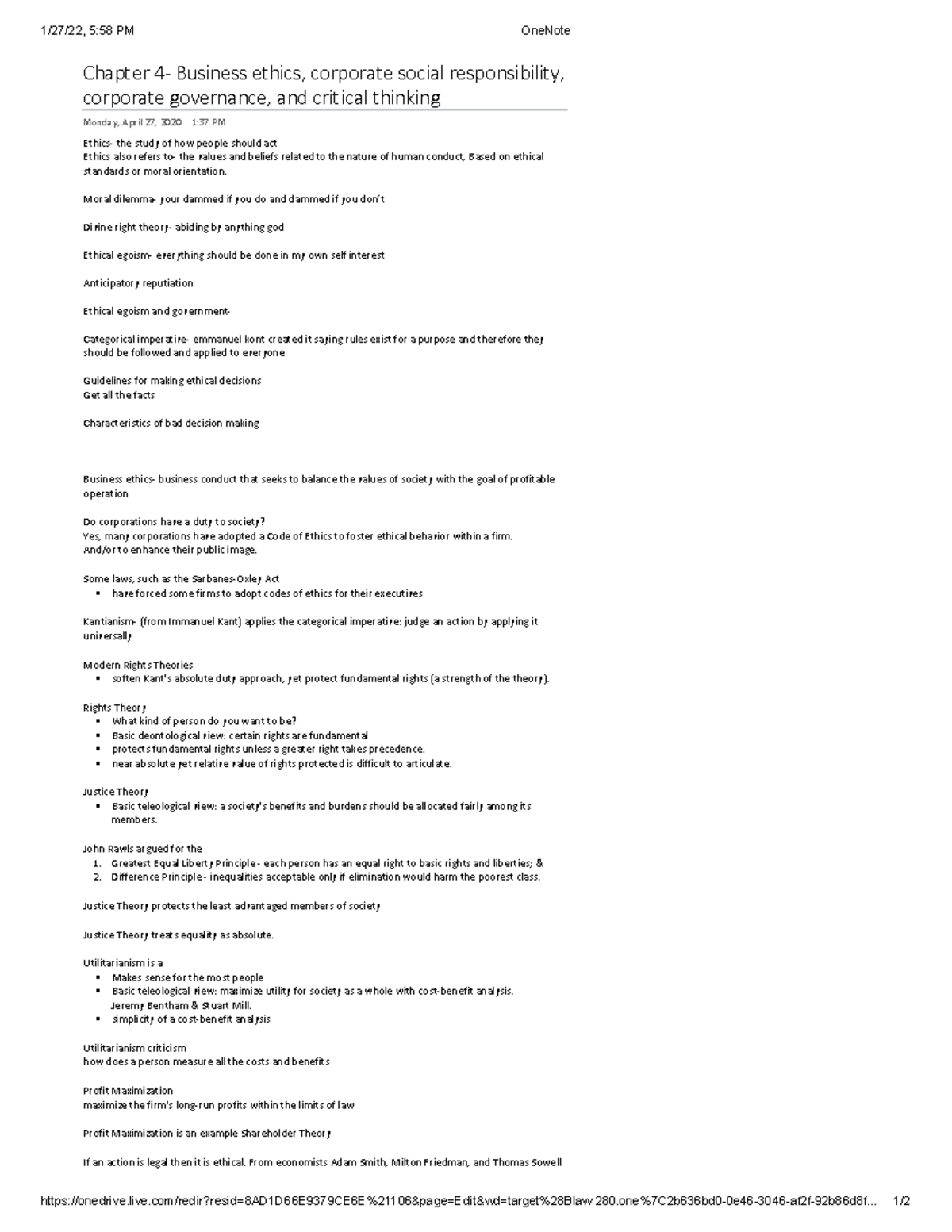 Business Ethics and Corporate Social Responsibility Study - Studocu