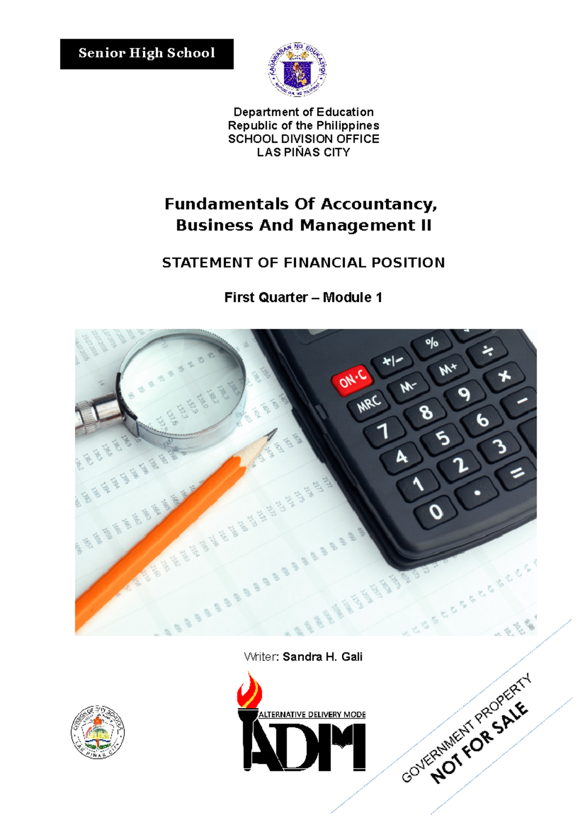 Module 1 Statement of Financial Position 1 - Department of Education ...