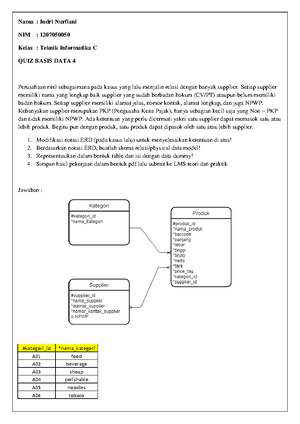 BAB 3 Data Base Relasional - Relasional BAB III DATABASE RELASIONAL T U ...
