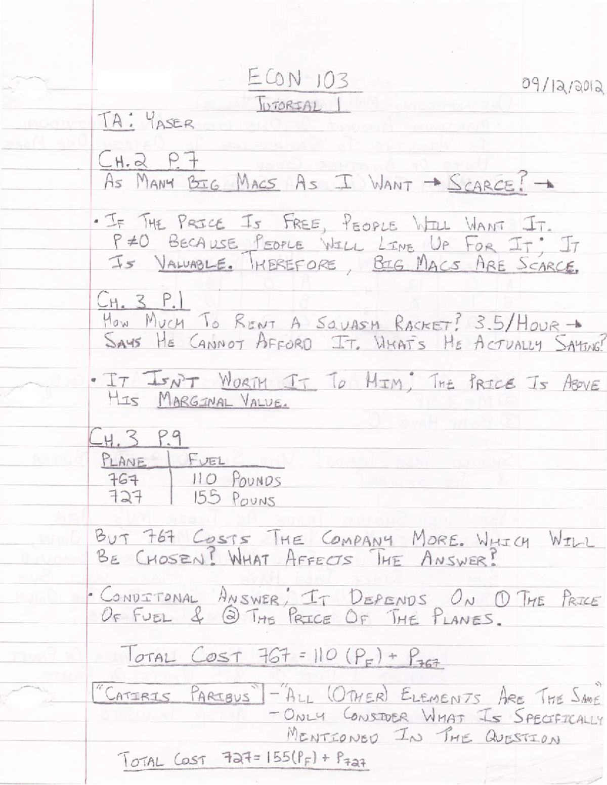 Lecture notes, all tutorial notes - tLe,x Al. E-Co N |A a llEta0la TA ...