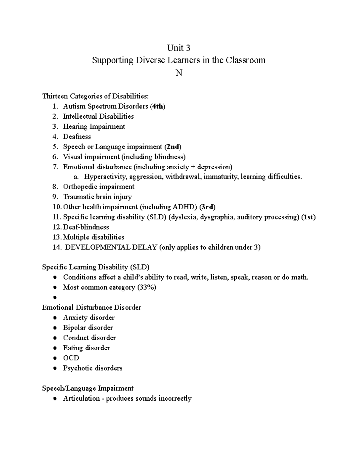 Diversity Unit 3 - Condensed notes for the entire Unit 3 - Unit 3 ...