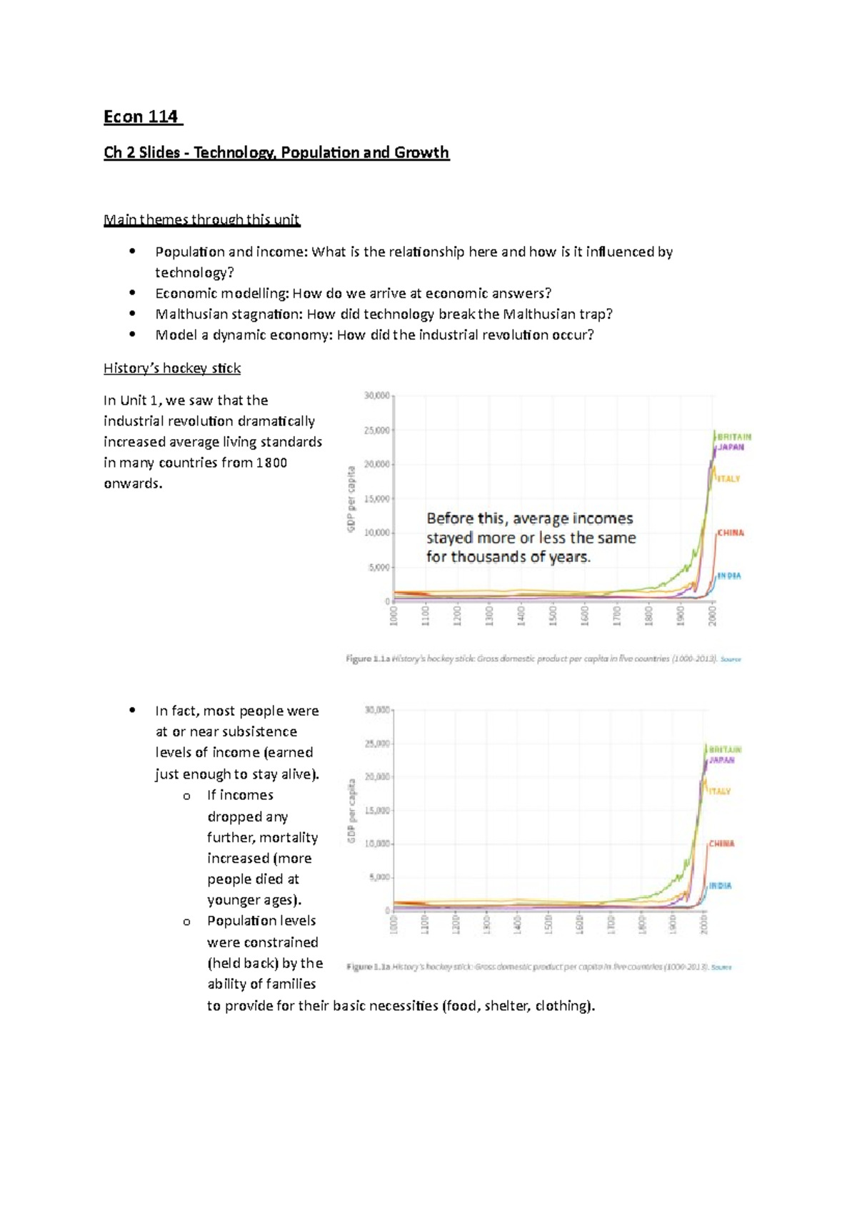Economics 114 Chapter 2 Summary - Econ 114 Ch 2 Slides - Technology ...