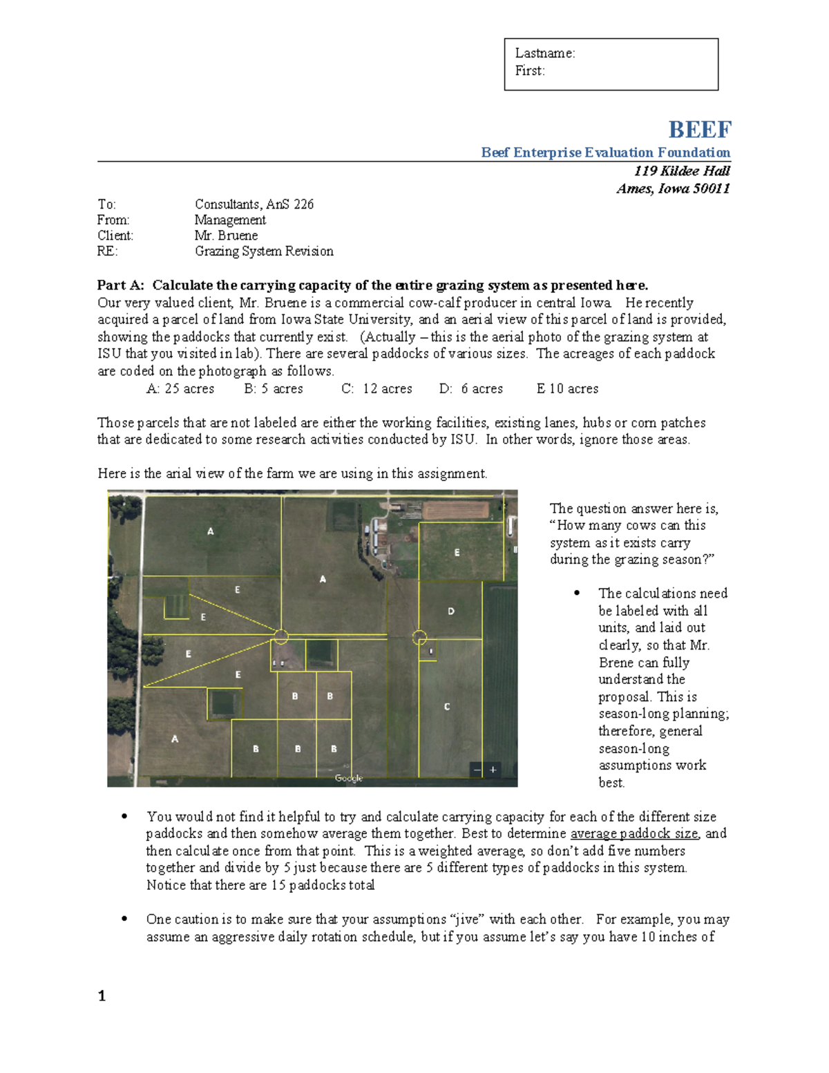 16 Grazing HW F24 d1 - homework for beef cattle w 16 - BEEF Beef ...