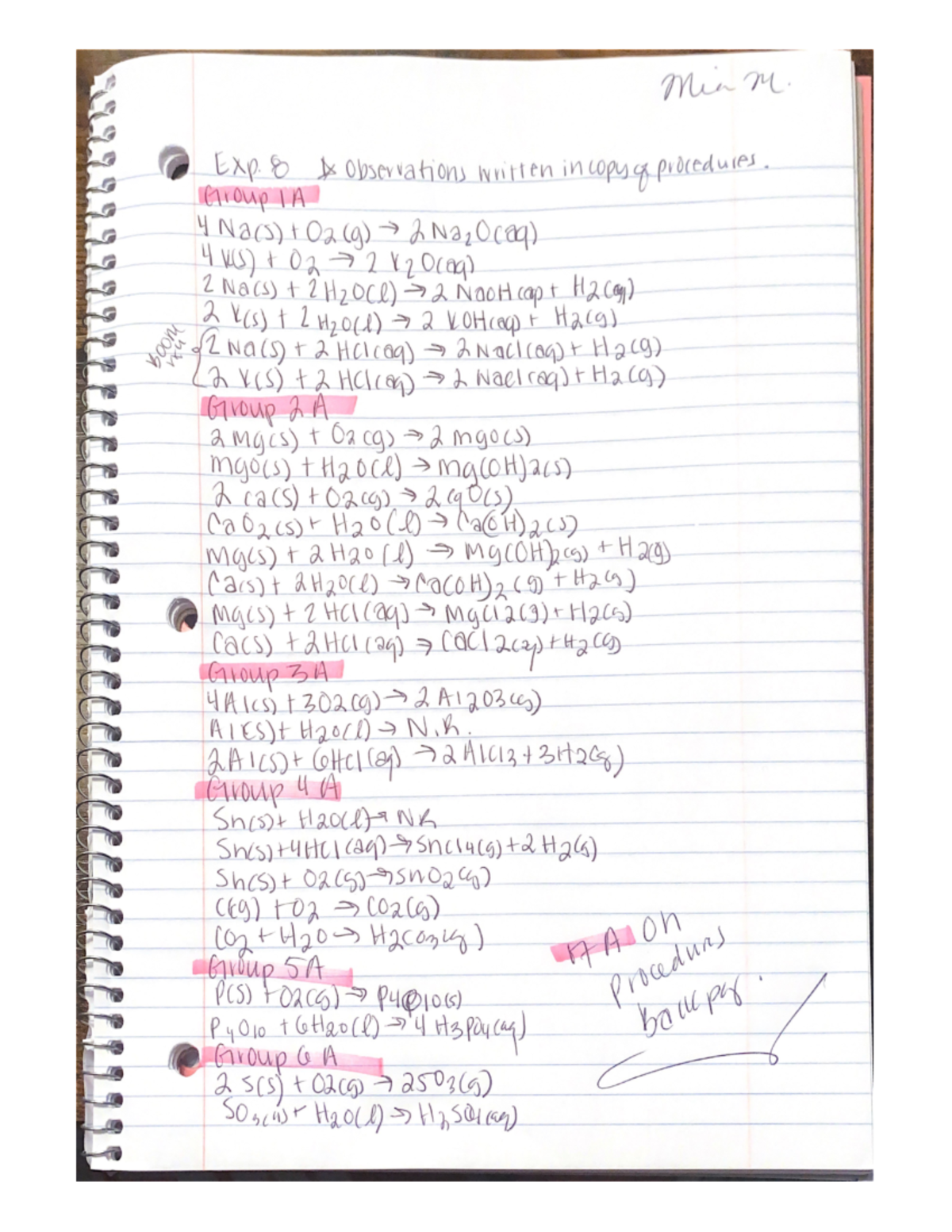 Lab 8 Notes - CHEM 109 - Studocu