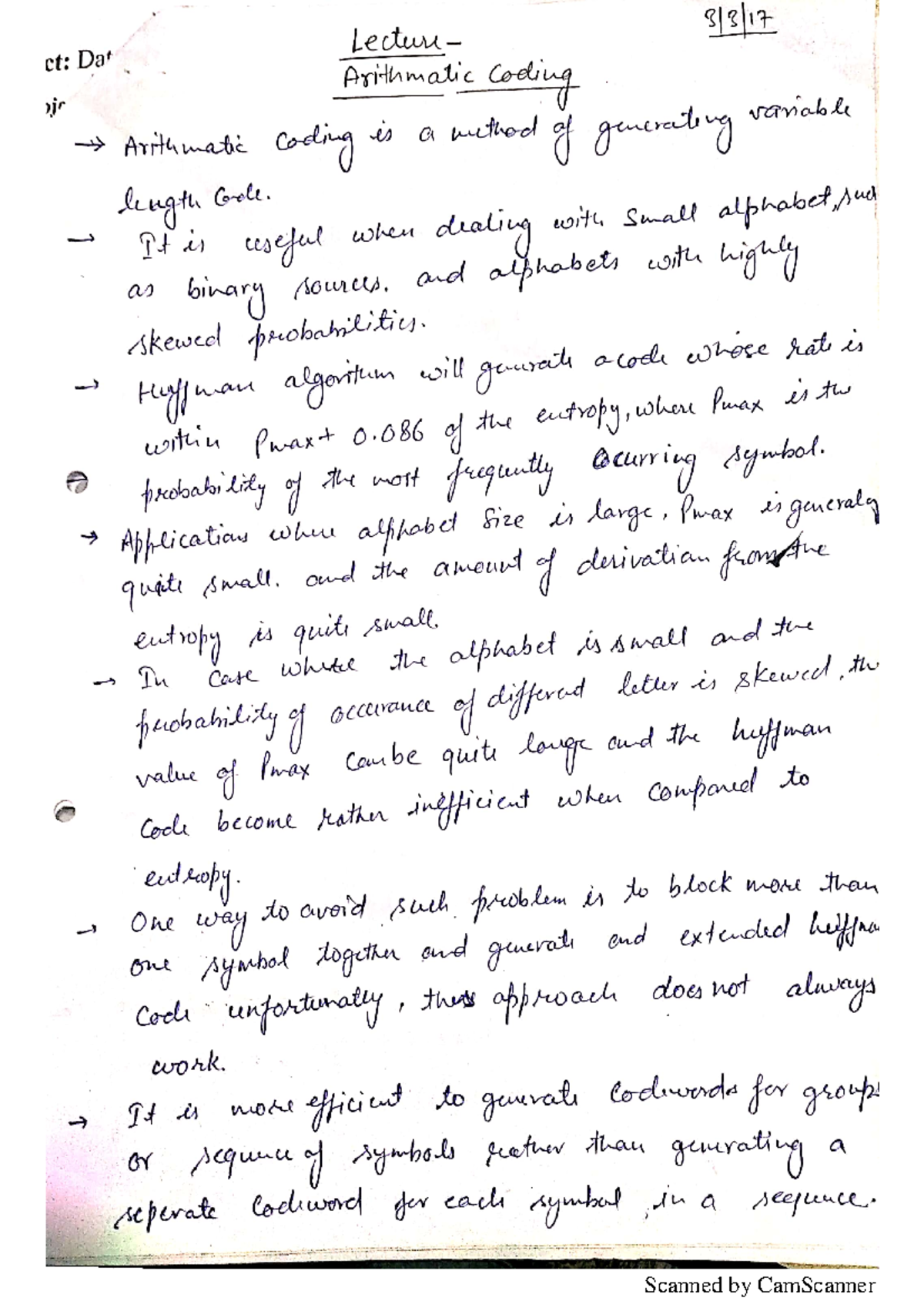 Data Compression Unit 3 notes - Studocu