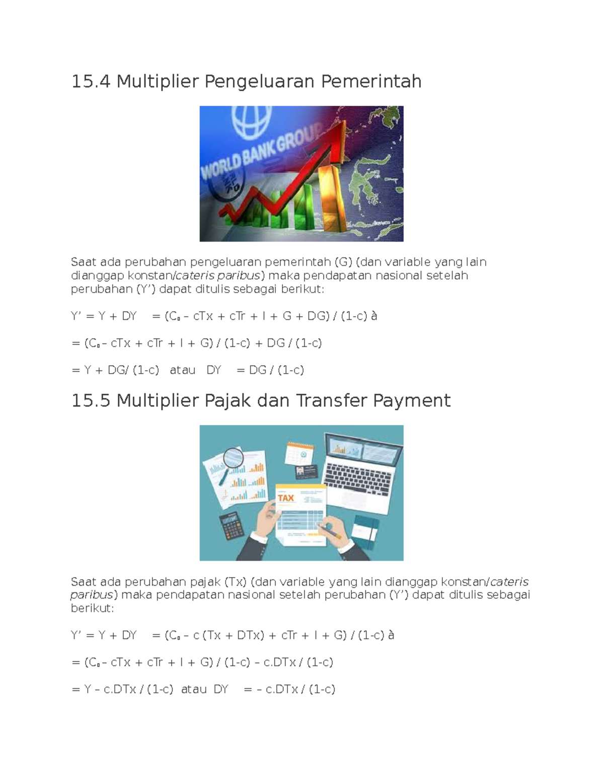 31. Multiplier - manajemen s1 - 15 Multiplier Pengeluaran Pemerintah Saat ada perubahan ...