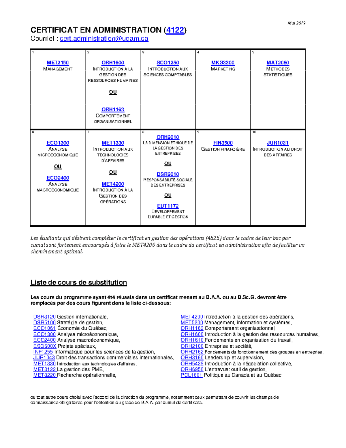 Cheminement (4122) - 2020-06 - Mai 2019 CERTIFICAT EN ADMINISTRATION ( 4122 ) Courriel : cert ...