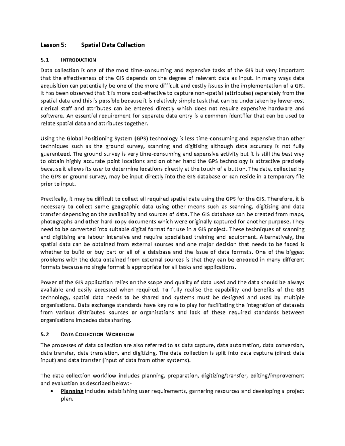 Lesson 5 Geographical information system - Lesson 5: Spatial Data ...