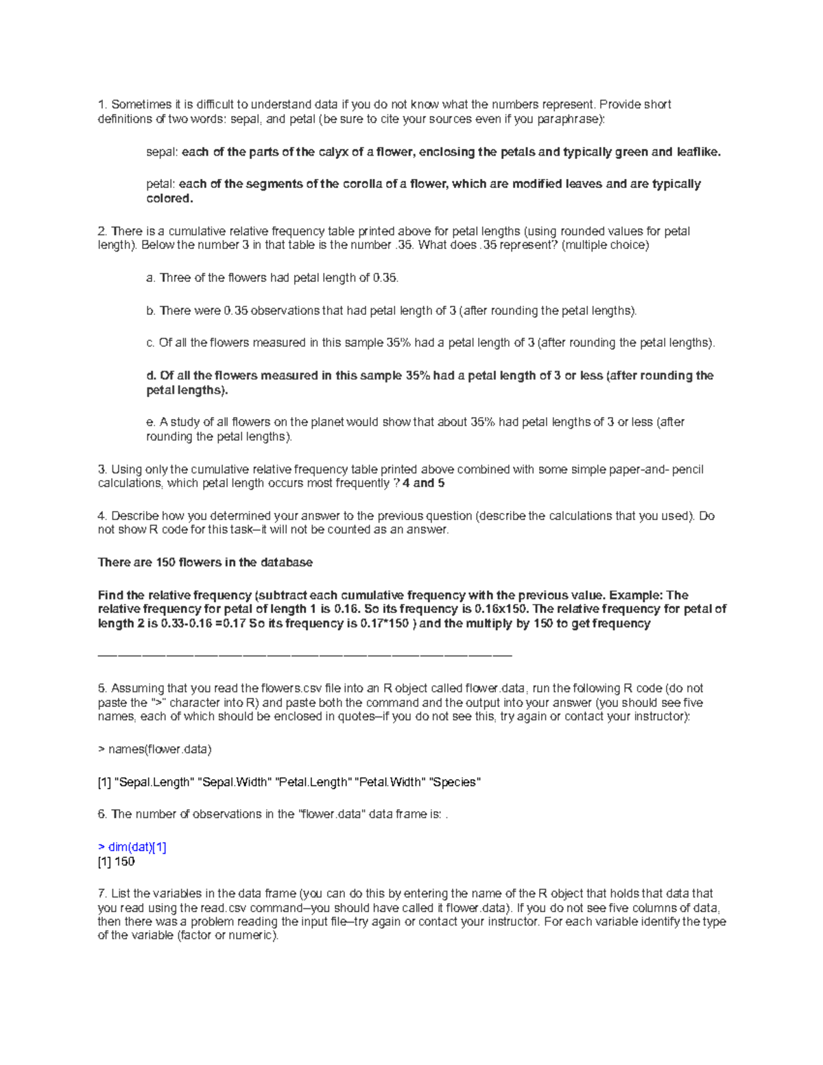 Unit 2 Solutions v2 - Sometimes it is difficult to understand data if ...
