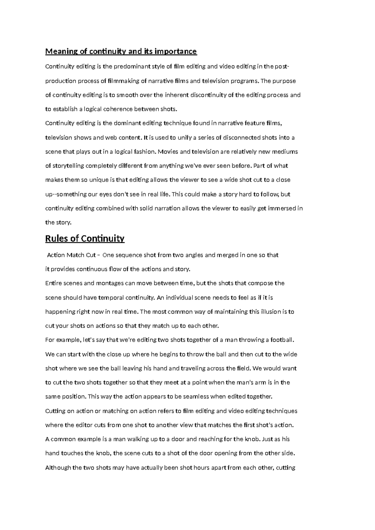 Meaning of continuity and its importance - Meaning of continuity and ...