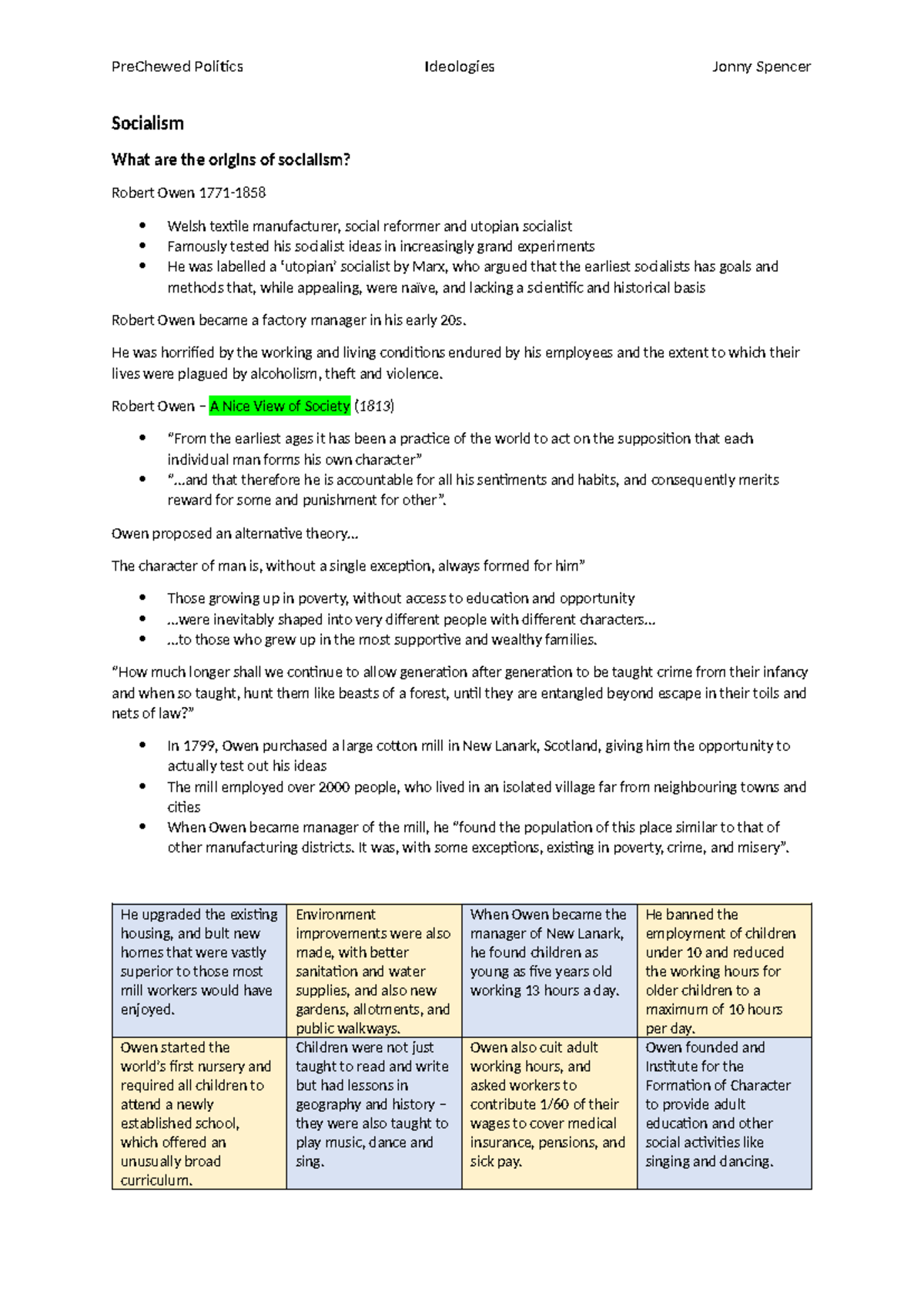 Ideologies - Socialism Notes - Socialism What are the origins of ...
