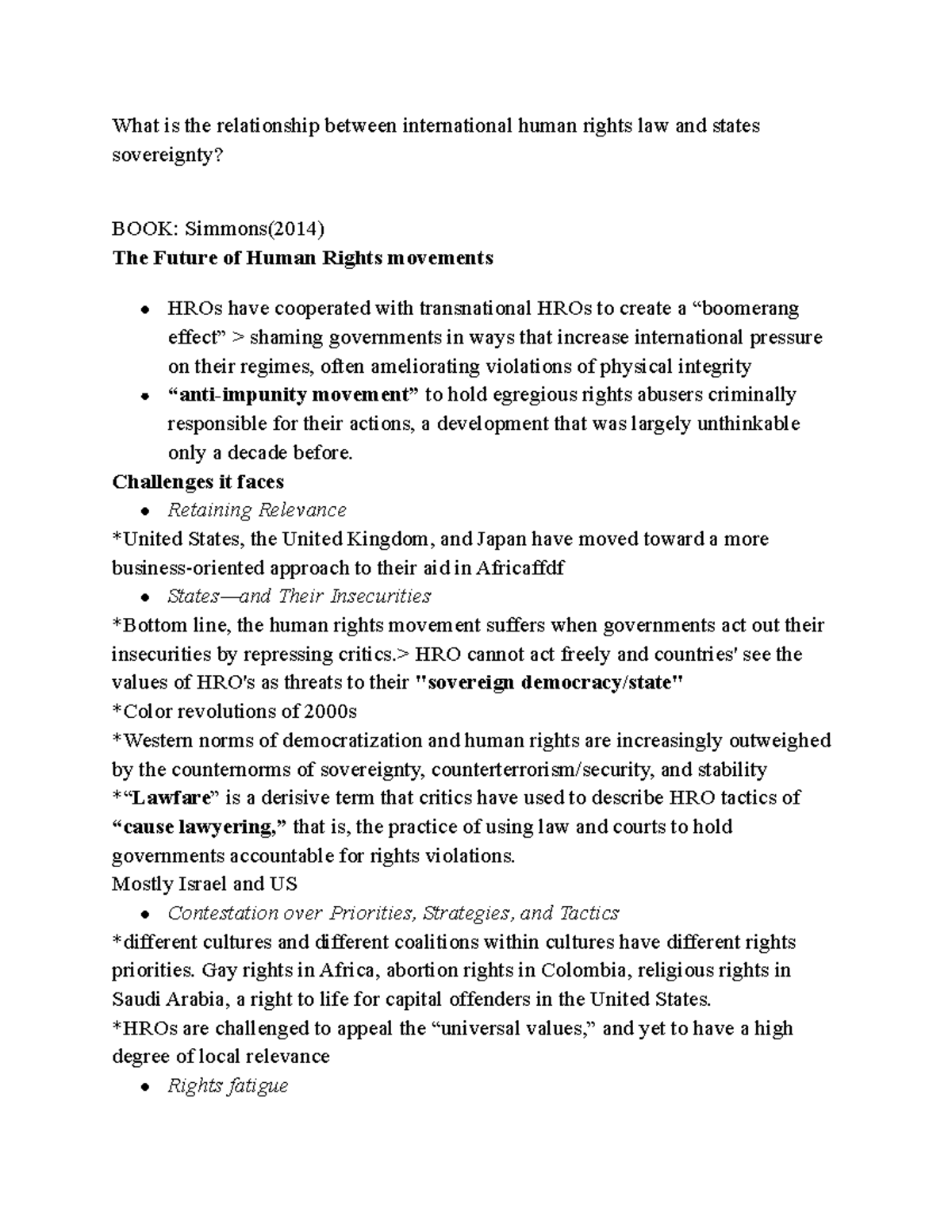 What is the relationship between international human rights law and ...