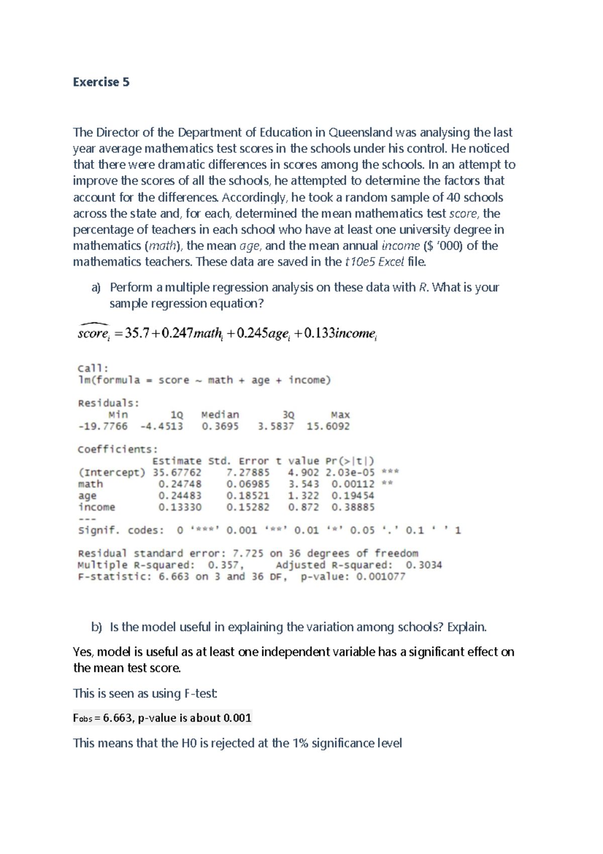 T10e5 - T10 Exercise 5 - Warning: TT: undefined function: 32 Exercise 5 ...