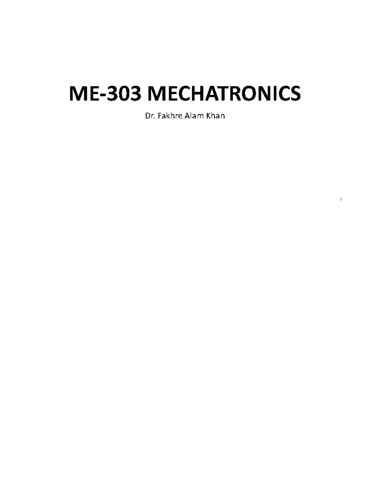Lect 2-2 - lecture - ME-303 MECHATRONICS Dr. Fakhre Alam Khan The BJT ...