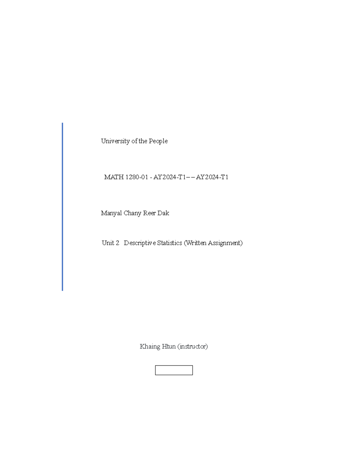 Math1280 Written Assignment Unit 2 Ay2024 T1 Uo People Khaing Htun