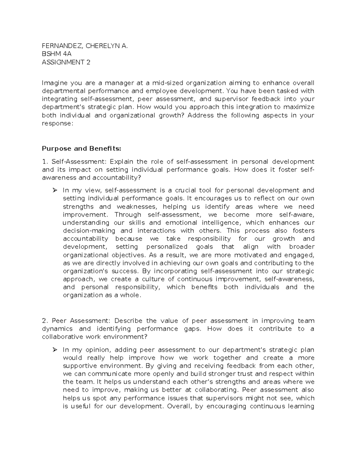 Assignment 2 - N\A - FERNANDEZ, CHERELYN A. BSHM 4A ASSIGNMENT 2 ...