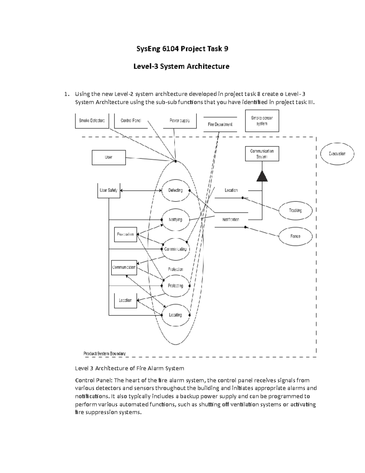 Project Task 9 Sys Eng 6104 Spring 2023 - SysEng 6104 Project Task 9 Level-3 System Architecture ...