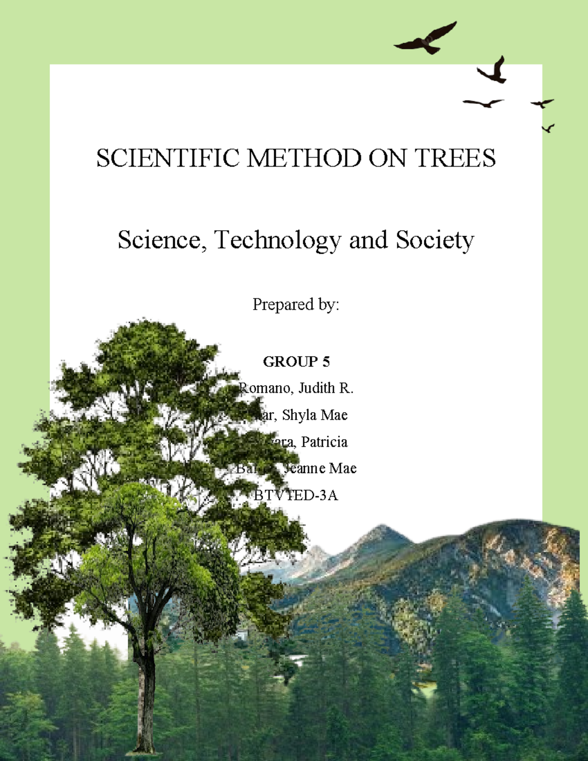 STS- Treeproject - Ages of trees - SCIENTIFIC METHOD ON TREES Science ...