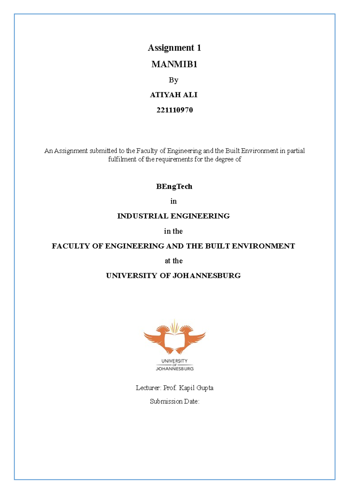 A ALI 221110970 Manmib Assignment - Assignment 1 MANMIB By ATIYAH ALI ...