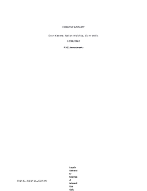 Investment Paper - Nolan Walchko Individual Investment Paper Individual ...