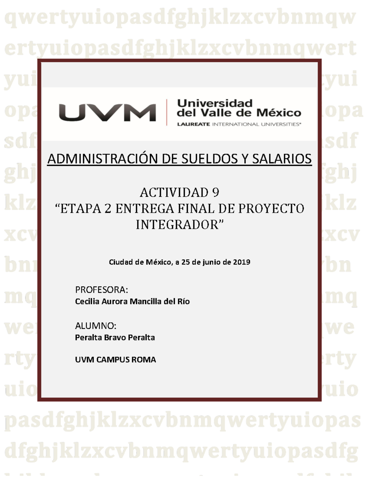 A9 PPB Proyecto Final - Warning: TT: undefined function: 32 ADMINISTRACIÓN DE SUELDOS Y SALARIOS ...