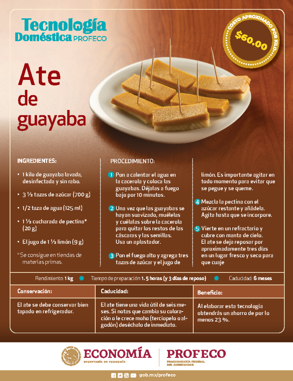 Tecnologia Domestica ATE CON Guayaba - gob/profeco Ate de guayaba ...