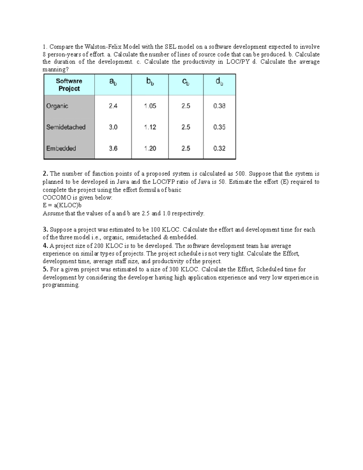 2 - Tutorial book - Compare the Walston-Felix Model with the SEL model ...