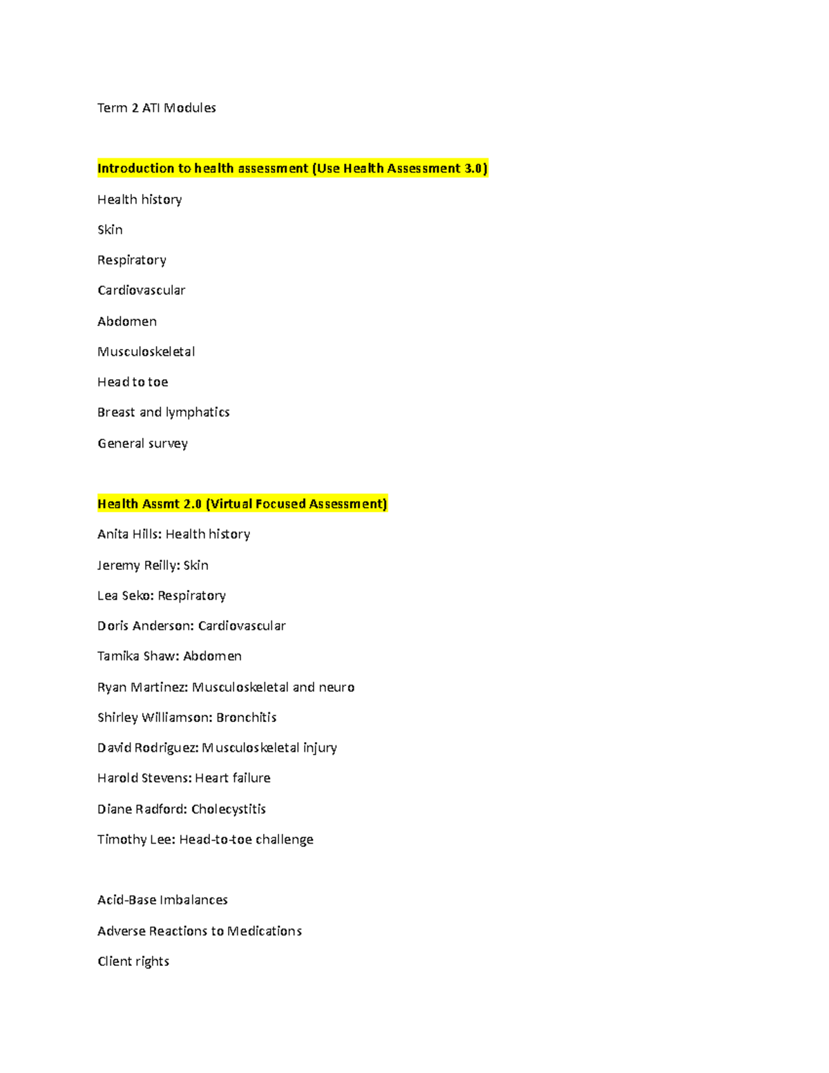 Term 2 ATI Modules Updated 11723 - Term 2 ATI Modules Introduction to ...