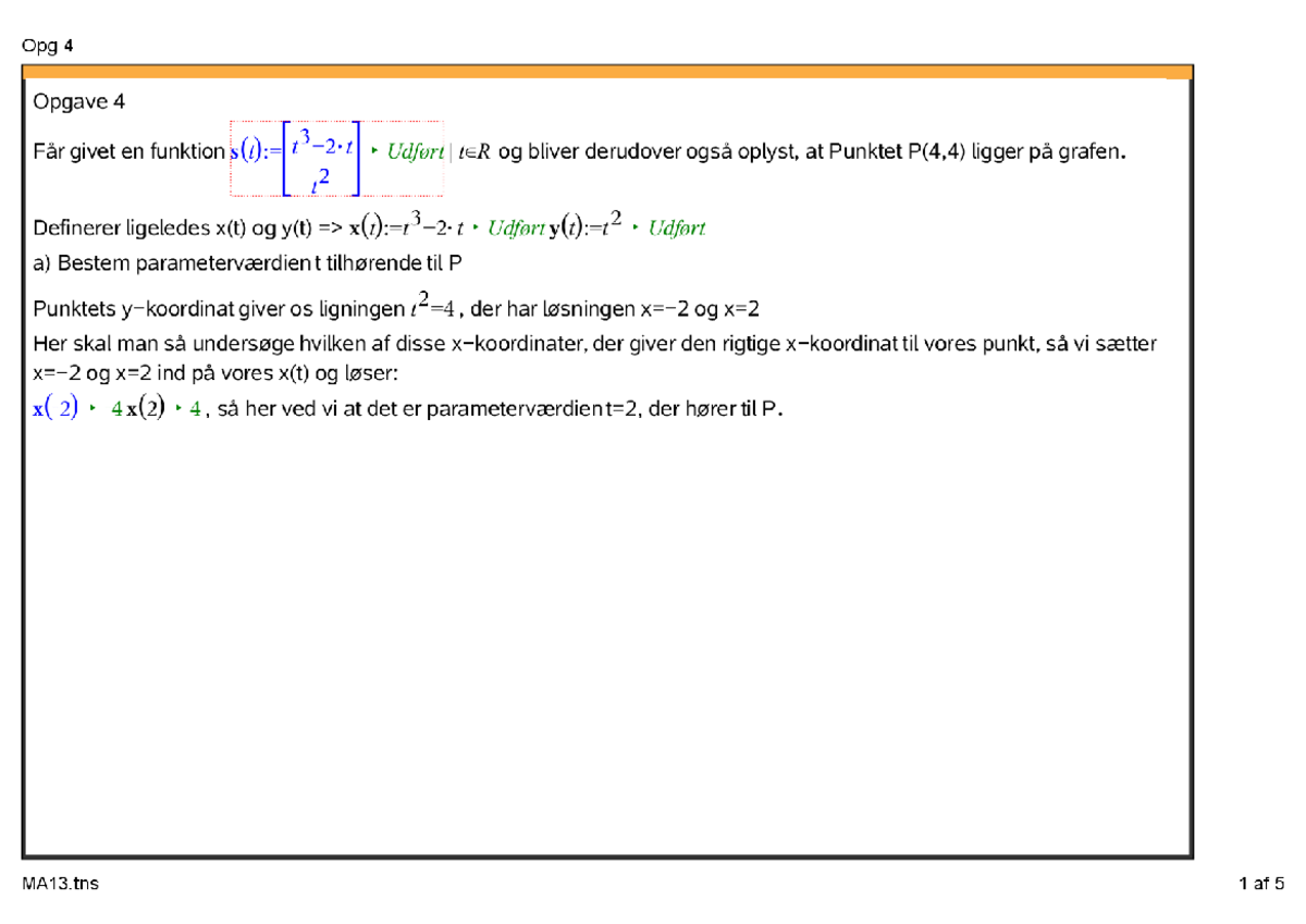 MA13 - Blandede opgaver for matematik a niveau - Matematik tredje år - Studocu
