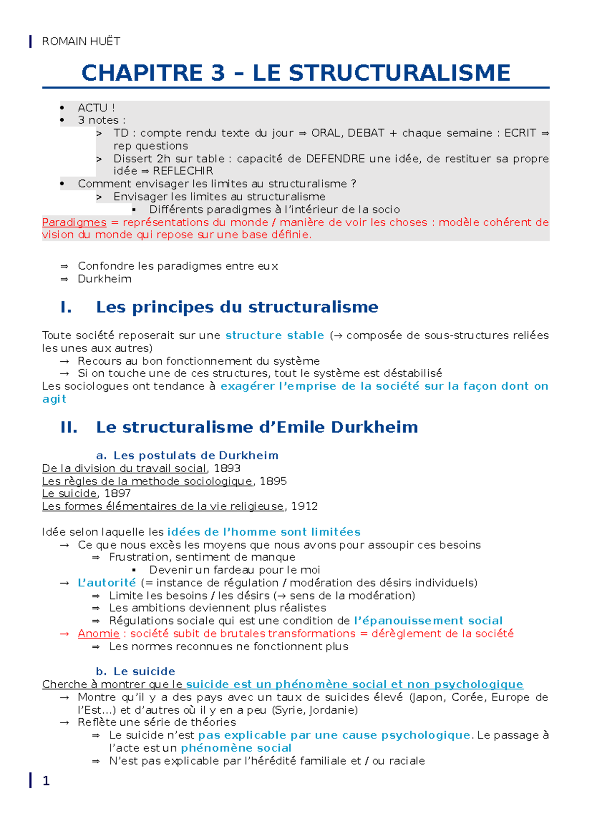 Chapitre 3- Le structuralisme - CHAPITRE 3 – LE STRUCTURALISME ACTU! 3 ...