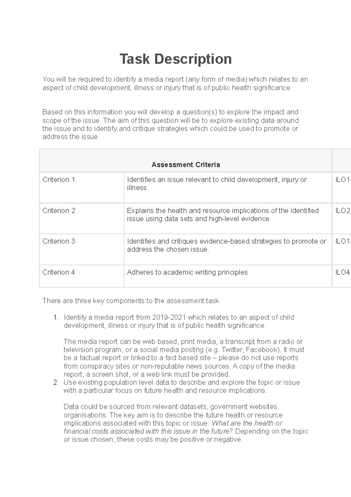 Task Description - Lecture notes 13 - Task Description You will be ...