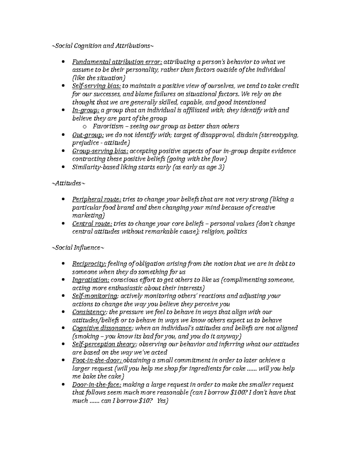 Chap 14 influences and attitudes - ~Social Cognition and Attributions ...