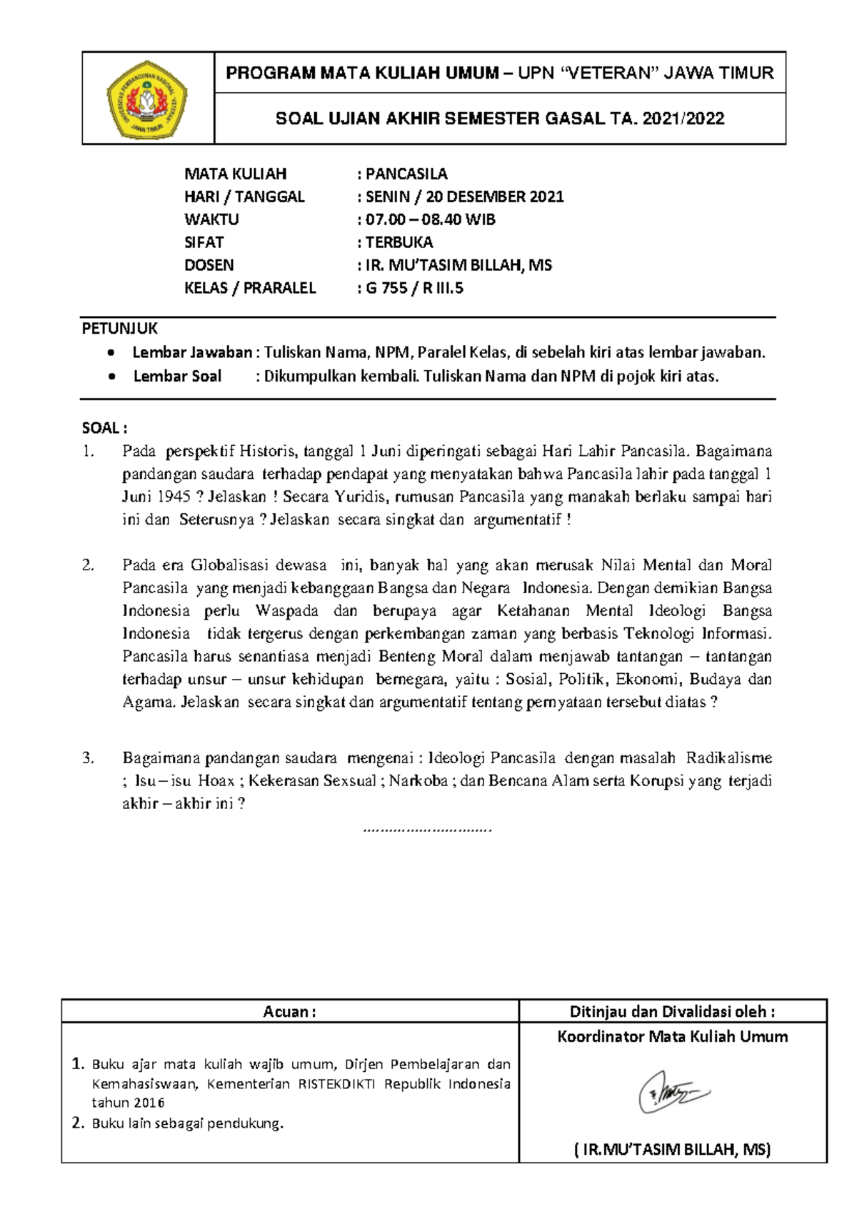 Rizky Keyla Agatha Pane 21012010 325 G755 UAS - PROGRAM MATA KULIAH ...