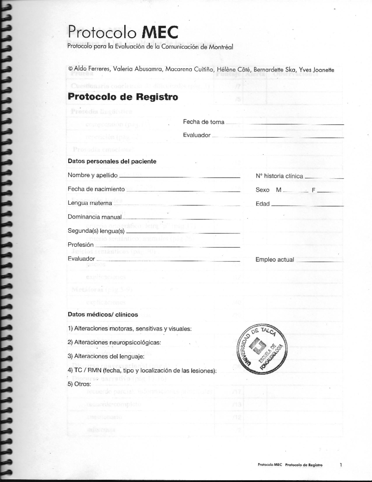 Protocolo MEC - Intervencion adulto mayor - Studocu