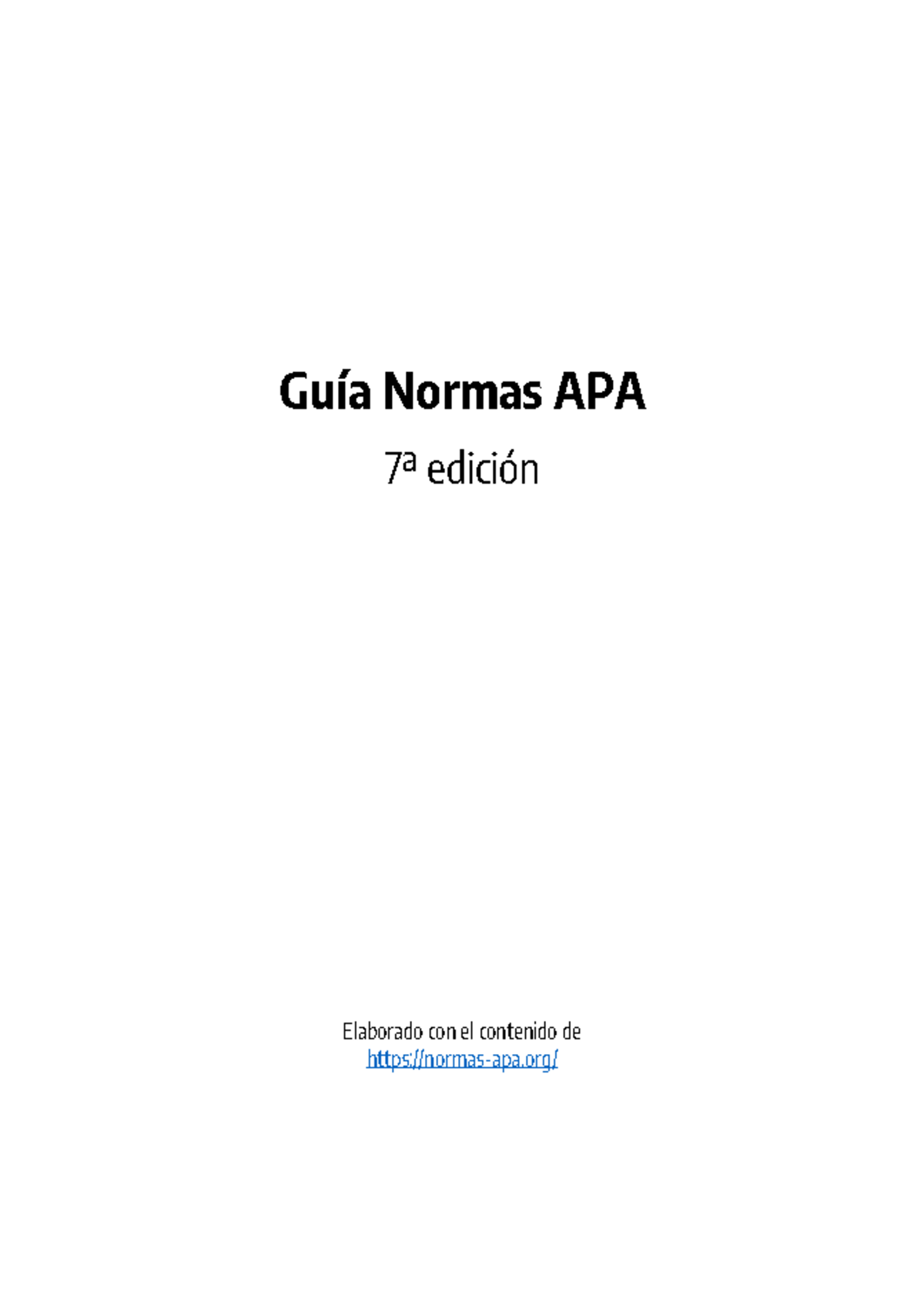 Guia Normas APA 7ma edicion - Guía Normas APA 7 ª edición Elaborado con ...