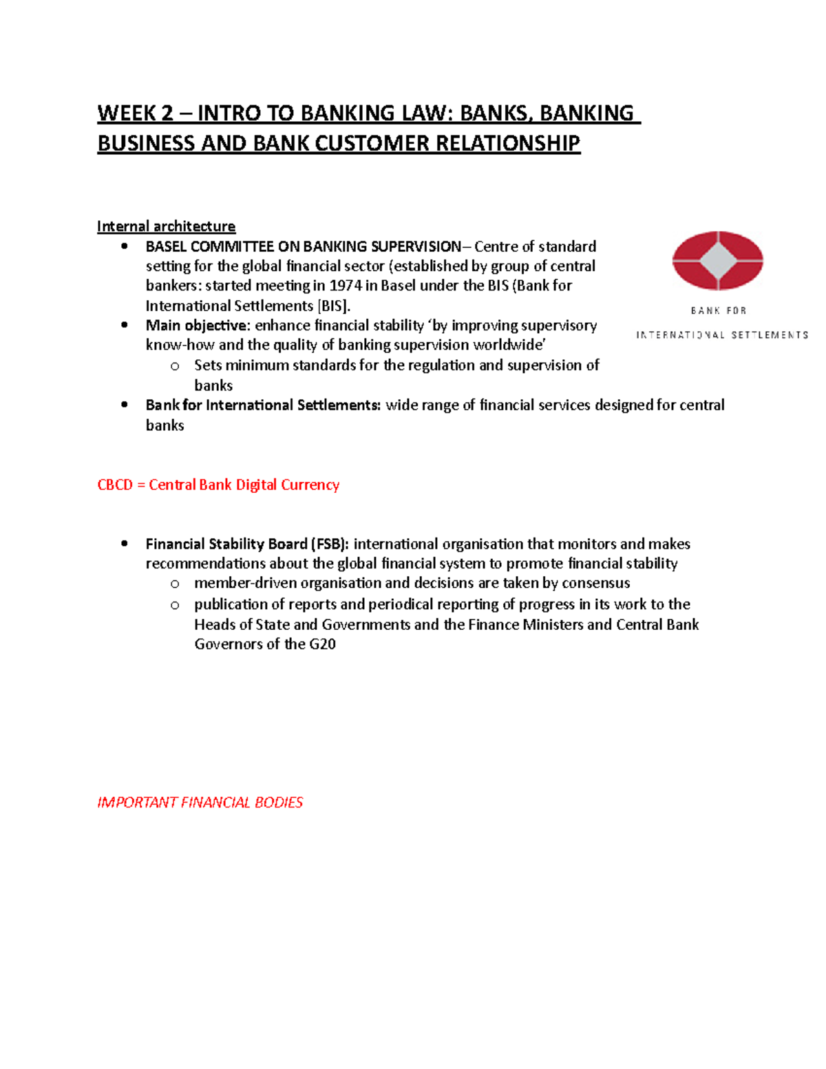 WEEK 2 – Intro TO Banking LAW- Banks, Banking Business AND BANK ...