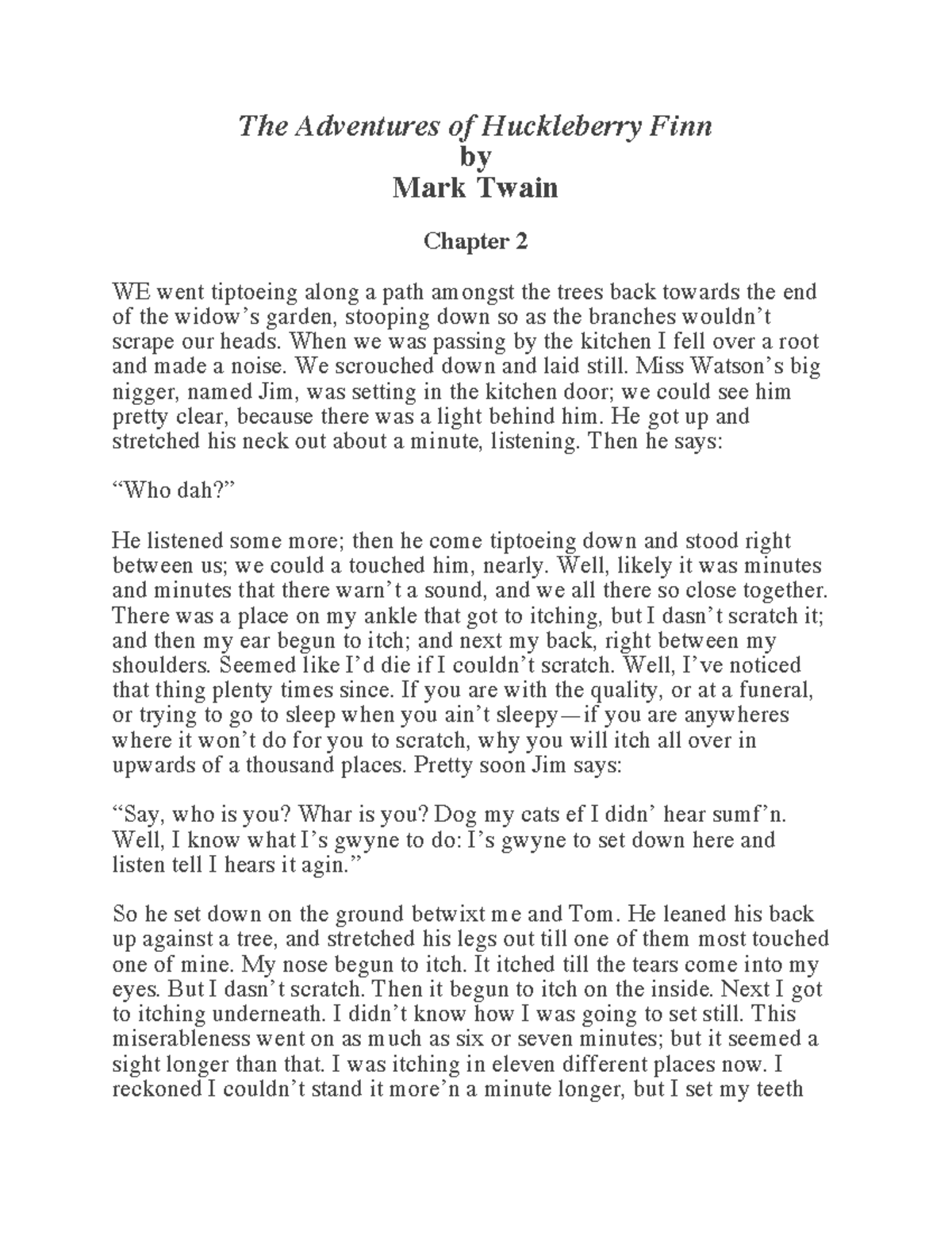 The adventures of huckleberry finn 003 chapter 2 - The Adventures of ...