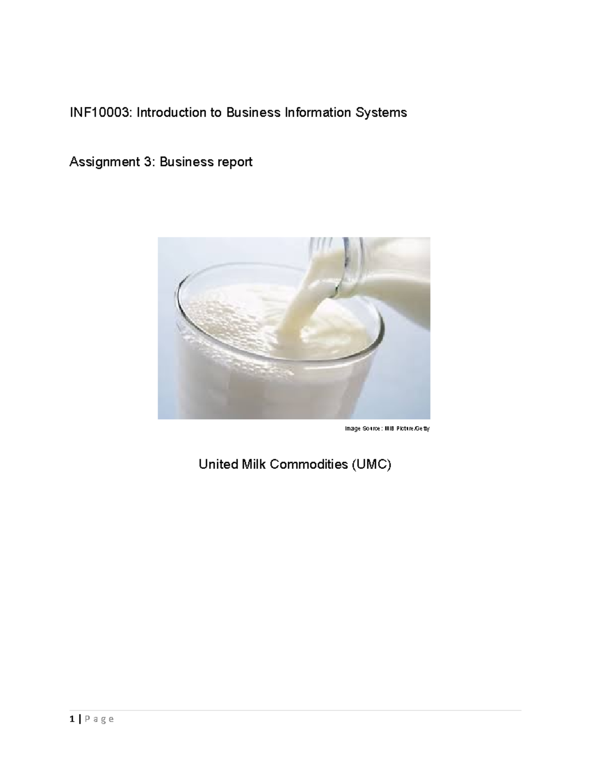 INF10003 Assignment 3 - INF10003: Introduction to Business Information ...