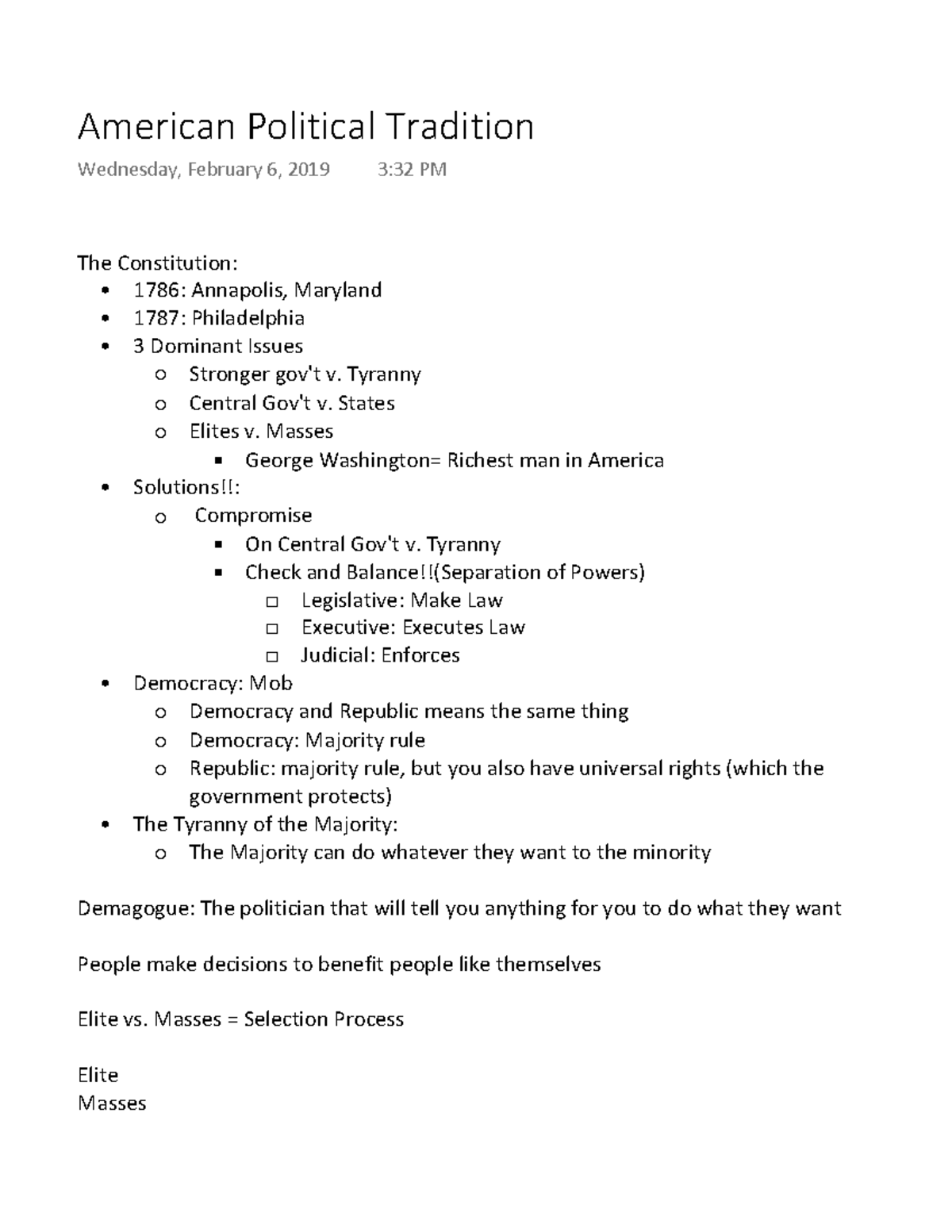 American Political Tradition - Warning: TT: undefined function: 32 The ...