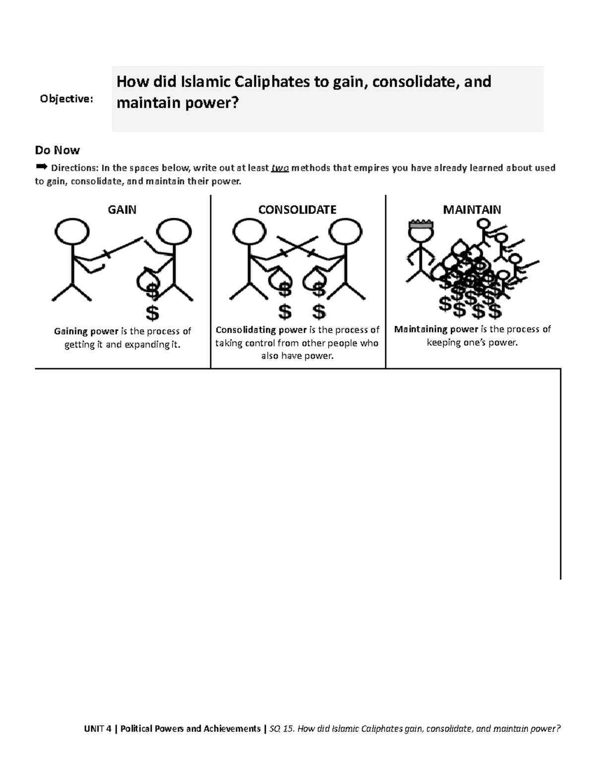 1.5-Muslim Empires - Objective: How did Islamic Caliphates to gain ...
